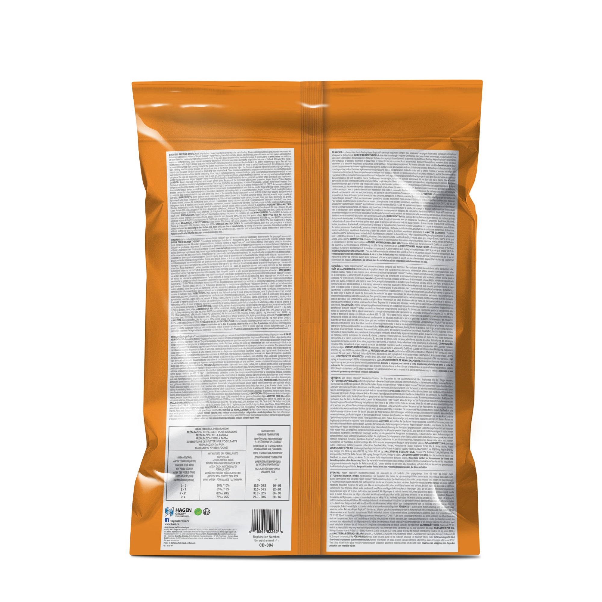 Aliment Hand-Feeding Tropican pour le nourrissage à la main, 5 kg (11 ...